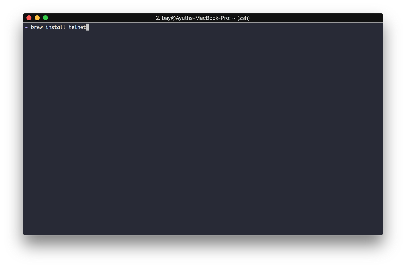 MACOS TELNET - İzmir Apple